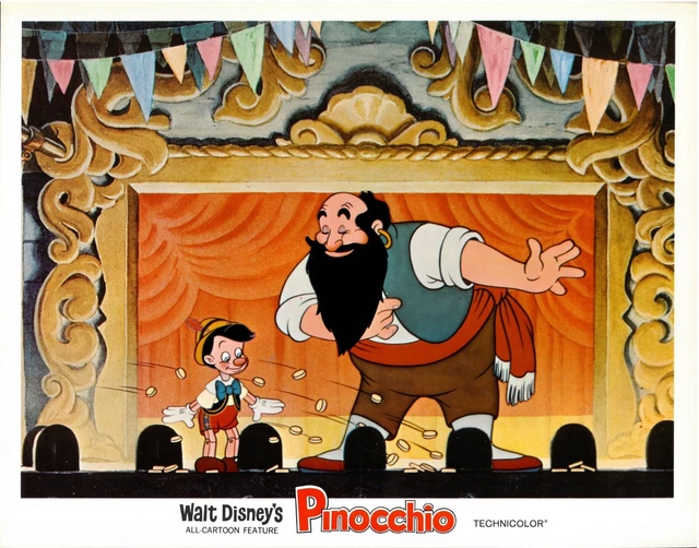 PINOCCHIO LOBBY CARD: Stromboli Pinocchio Stage Disney Movie 1940 UF ...
