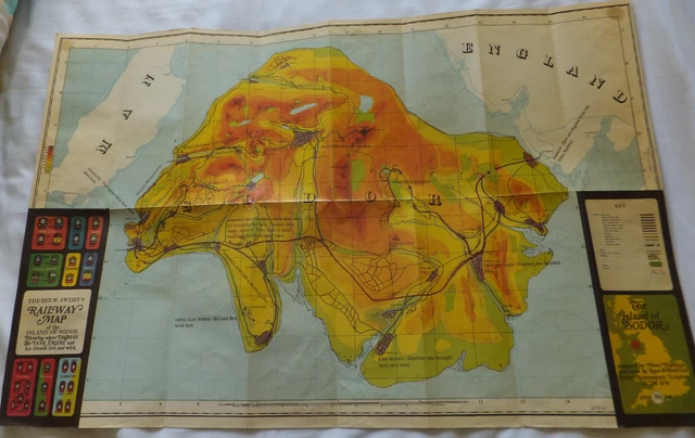 MAP OF THE ISLAND of SODOR, Rev W. Awdry's Railway £29.85 - PicClick UK