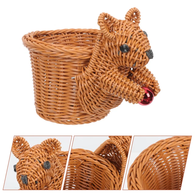 CESTO FRUTTA SCOIATTOLO piatto rattan pane cesto dessert piatto vimini ...