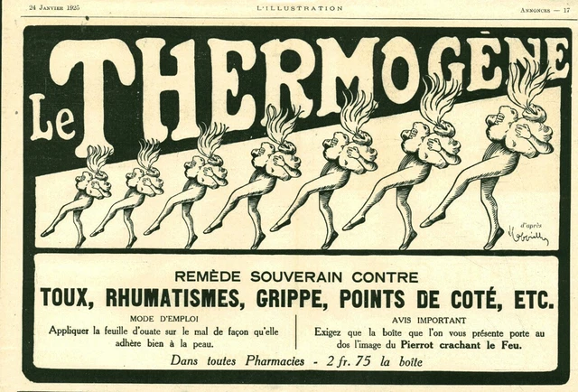 PUBLICITÉ ANCIENNE PHARMACEUTIQUE le Thermogène 1925 issue de magazine ...