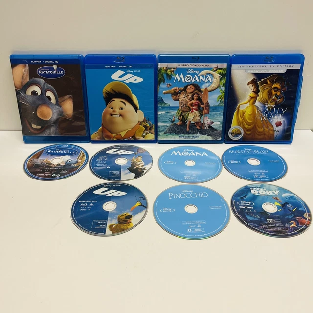 LOT OF 6 Disney Blu-ray Discs Movies - Moana Up Ratatouille Dory ...
