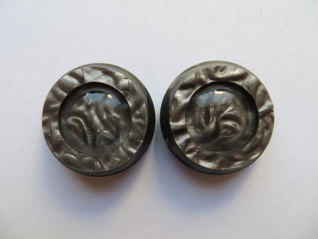 1950S VINTAGE MED Chunky Domed 'Textured' Grey Coat Jacket Dress ...