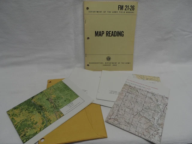 U.S. ARMY FM 21-26 Map Reading Field Manual w/Maps January 1969 ...