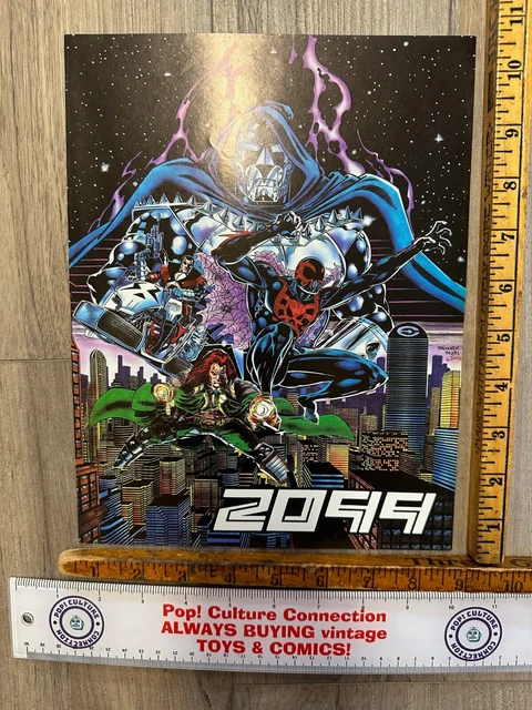 VINTAGE 1992 MARVEL Comic Store Display Sheet Marvels 2099 Spider-Man ...