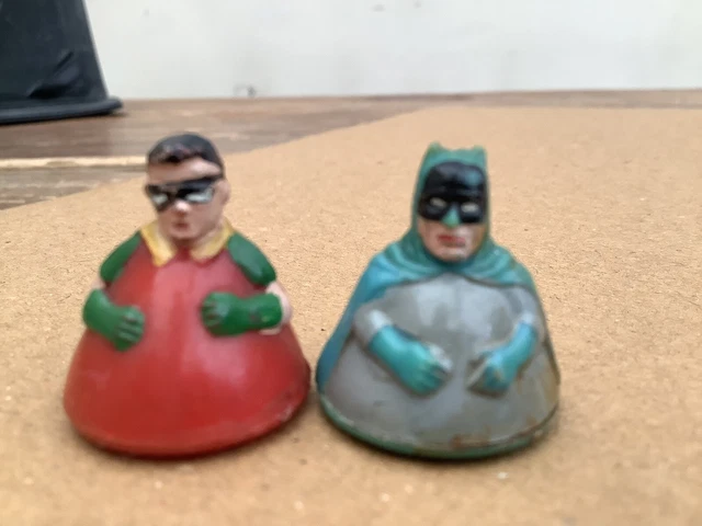 VINTAGE ROLYKINS MARX Toys Batman and Robin Figures 1966 Rare Original ...