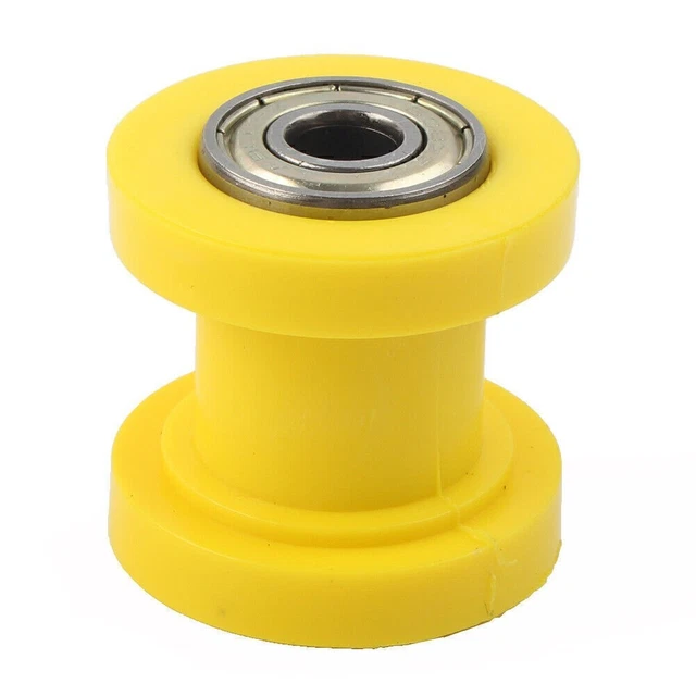 8MM CHAIN ROLLER Slider Tensioner Guide Pulley Dirt Pit yellow For Bike ...