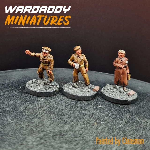PRO PAINTED 28MM Bolt Action ww2 British officers HQ ×3 METAL £29.89 ...