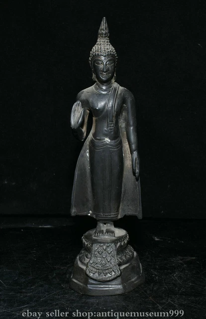 10& OLD TIBET Meteorite Iron Shakyamuni Amitabha Buddha Statue Sculpture EUR 444,00 - PicClick FR