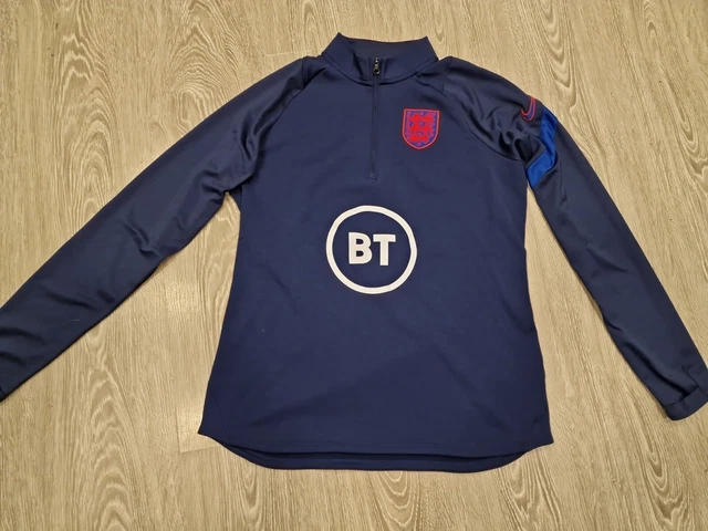 BT NIKE ENGLAND Football fleece lined half zip track drill Top jumper ...
