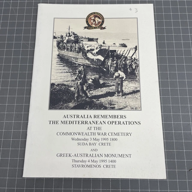 ORIGINAL WAR MILITARY Booklet WW1 WW2 Aust Remembers Mediterranean ...