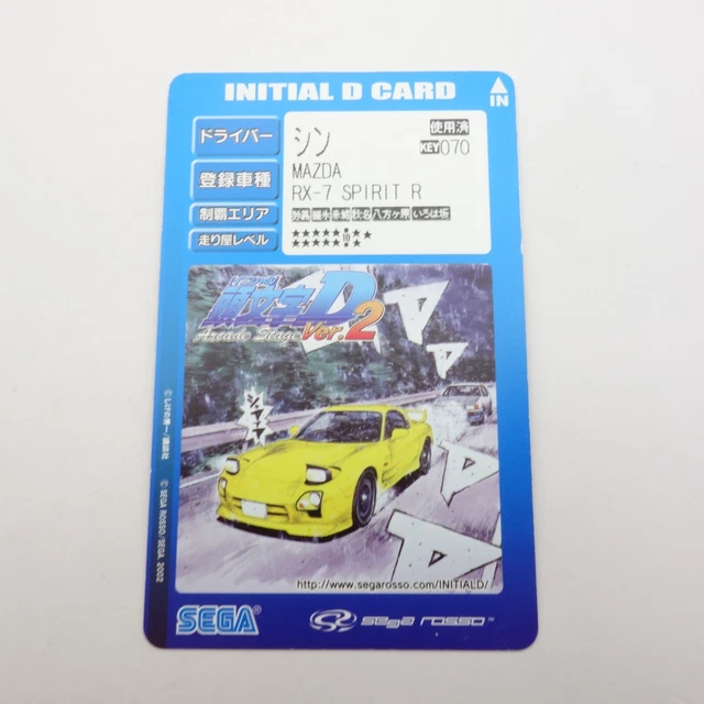 JAPANESE SEGA INITIAL D Card Arcade Stage Version 2 RX-7 2002 $30.00 ...