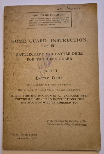 VINTAGE ILLUSTRATED MILITARY Book.1942.Home Guard Instruction.battle ...