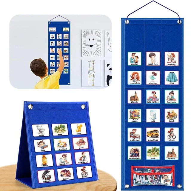 DAILY VISUAL SCHEDULE For Kids Home Chore Chart Card Kids Daily Routine ...
