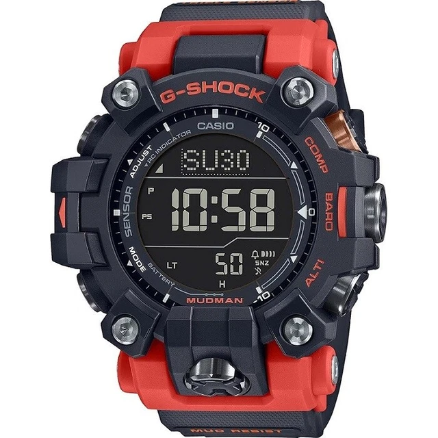 107143 CASIO G-SHOCK MASTER OF G Mod. MUDMAN Black/Red ***SPECIAL PRICE ...