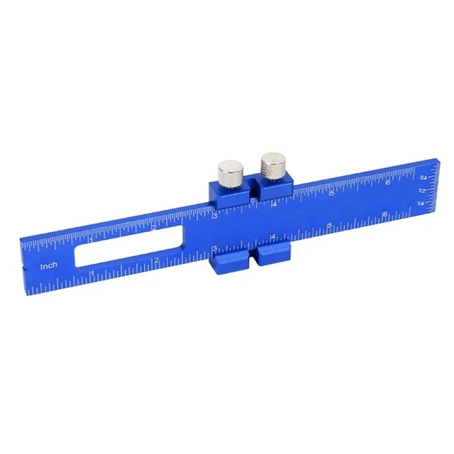 PRECISION POCKET RULER Woodworking T-Ruler Inch Scale Sliding Ruler for ...