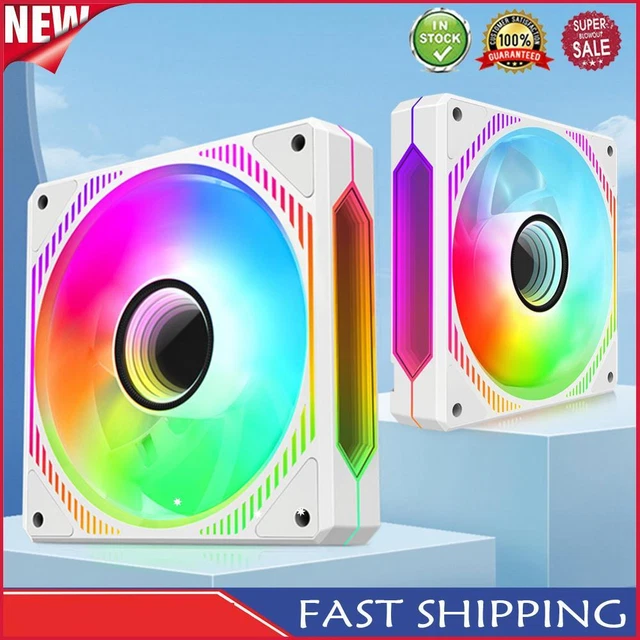 PC RADIATOR 5V 3PIN ARGB 12V 4PIN PWM 120mm Luminous Case Fan (Reverse White) EUR 24,28 ...