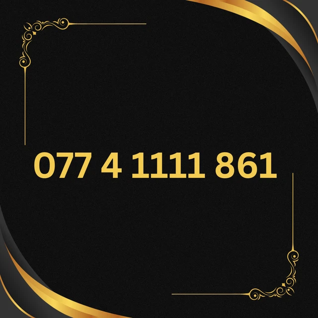 GOLD NUMBER VD 1111 Sim Card Ee Tri-Cut Sim Card Vip Businesssim Card ...