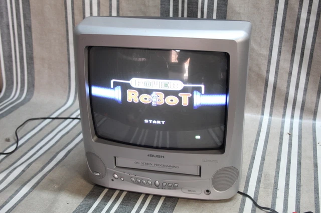 BUSH BTV18SIL/VA 14& Inch CRT TV VCR VHS Video Retro Gaming Television no remote £74.99 ...