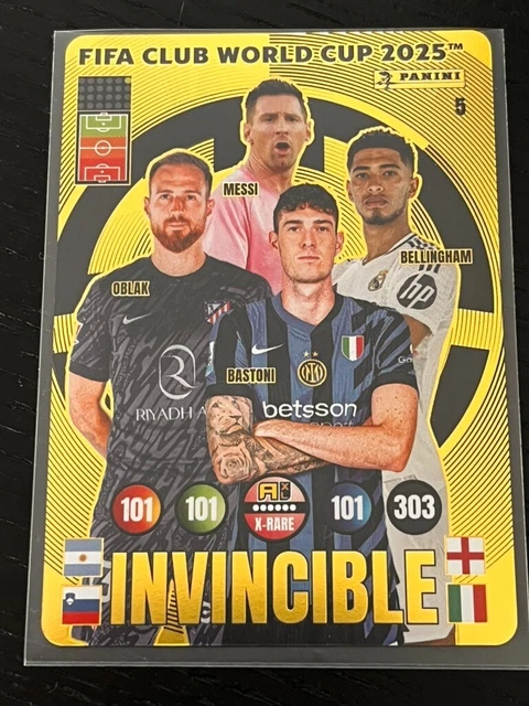 PANINI ADRENALYN XL FIFA CLUB WORLD CUP 2025 Nr. 5 INVINCIBLE CARD X ...