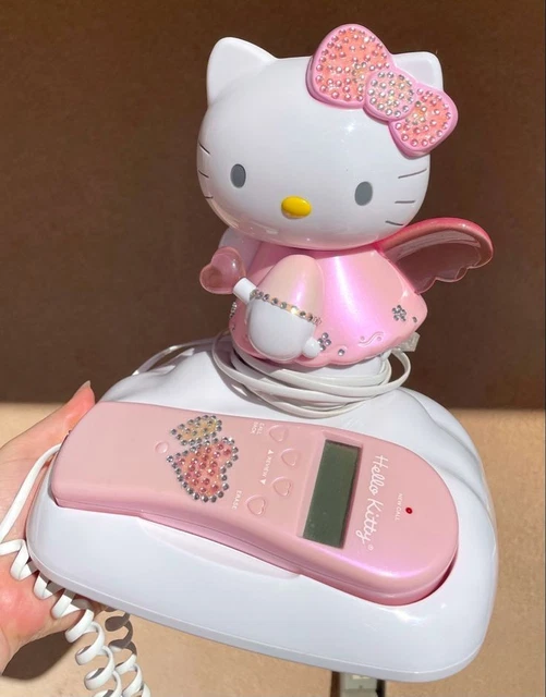 HELLO KITTY VINTAGE Caller ID Telephone With Sparkling Jewels & Angel ...
