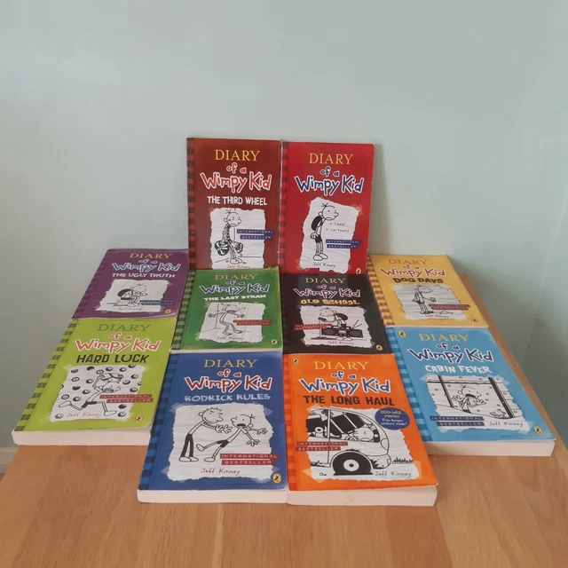 DIARY OF A Wimpy Kid Book Bundle 10 Paperback Books Jeff Kinney Puffin ...