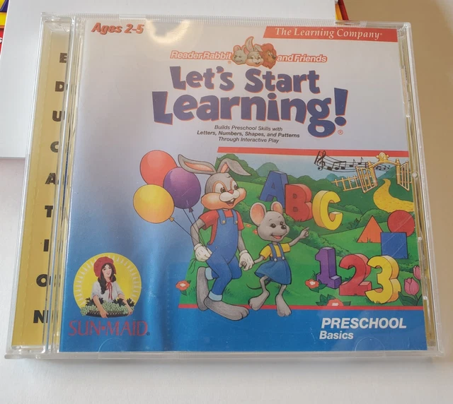 READER RABBIT LETS Start Learning Preschool Basics PC Win/Mac - Sun ...