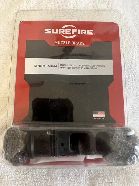 SUREFIRE SOCOM SFMB Muzzle Brake Suppressor Adapter .308 / 7.62 5/8x24 ... SUREFIRE SOCOM SFMB Muzzle Brake Suppressor Adapter .308 / 7.62 5/8x24 ...