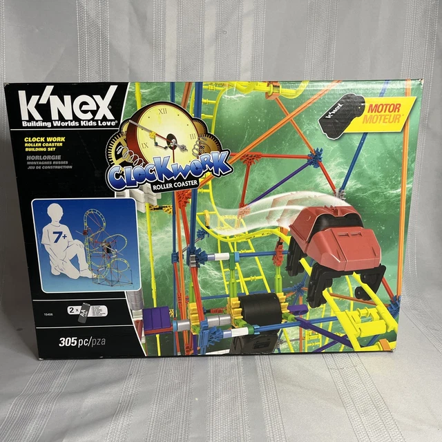 NEW K'NEX CLOCK Work Roller Coaster Building Set with Motor Clockwork ...