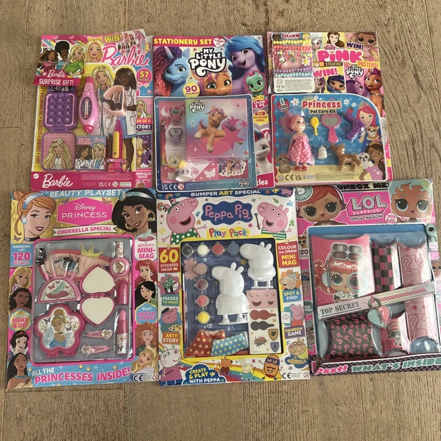 LOT OF6 KIDS Activity Magazines,barbie,disney Princess,peppa Pig,lol ...