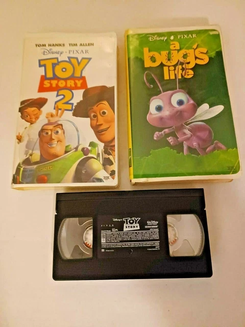 3 DISNEY PIXAR VHS Tapes (Toy Story) (Toy Story II) (A Bug's Life) EUR ...