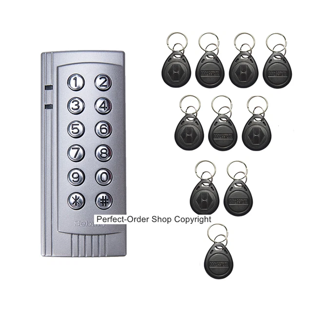 SEBURY RFID CARD+PASSWORD Standalone Door Access Control Keypad +10 ID ...
