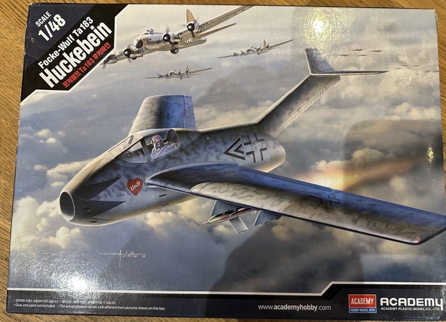 ACADEMY 1:48 SCALE - Focke-Wulf Ta183 Huckebein WW2 German Fighter ...