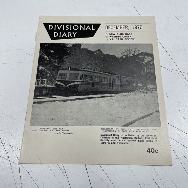 ORIGINAL VINTAGE VR Victorian Railways Train Divisional Diary Magazine ...
