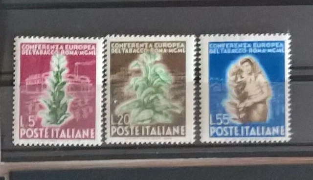 FRANCOBOLLI ITALIANI, 1950: Tabacco, serie completa nuova ** EUR 14,00 ... FRANCOBOLLI ITALIANI, 1950: Tabacco, serie completa nuova ** EUR 14,00 ...