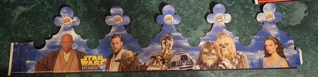 STAR WARS BURGER King Cardboard Crown, Episode III ,Revenge of the Sith ...