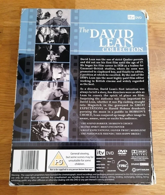 DVD - THE David Lean Collection 9-Disc Box Set R2 UK PAL Sound Barrier ...