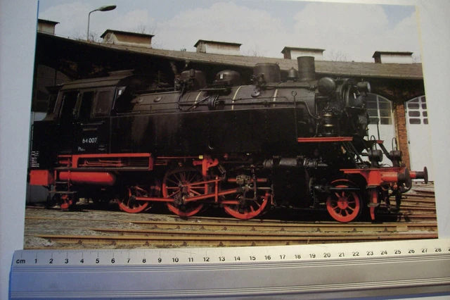 DDR GROSS-FOTO EISENBAHN, Reichsbahn Dampflok 64 007,Personenzug-Tenderlokomotive EUR 2,99 ...