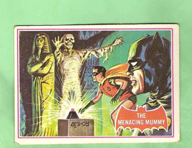 SCANLENS 1966 BATMAN Red Bat Card #3A The Menacing Mummy $15.00 ...