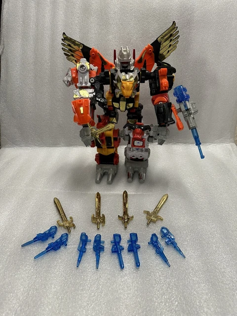 TRANSFORMERS EXTREMELY RARE WHITE G1 PREDAKING KO 100 % Complete ...