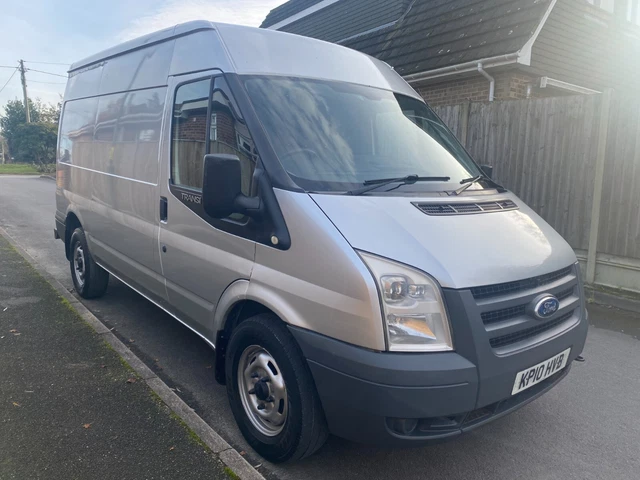 2010 FORD TRANSIT T350 2.4 115 RWD MWB/ Medium Roof Silver MOT - NO VAT ...
