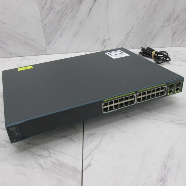 CISCO CATALYST 2960 24-Port PoE Rack Mountable Ethernet Switch WS-C2960 ...