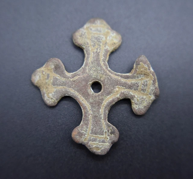 EARLY MEDIEVAL VIKING period bronze cross C. 10th century AD £30.00 ...