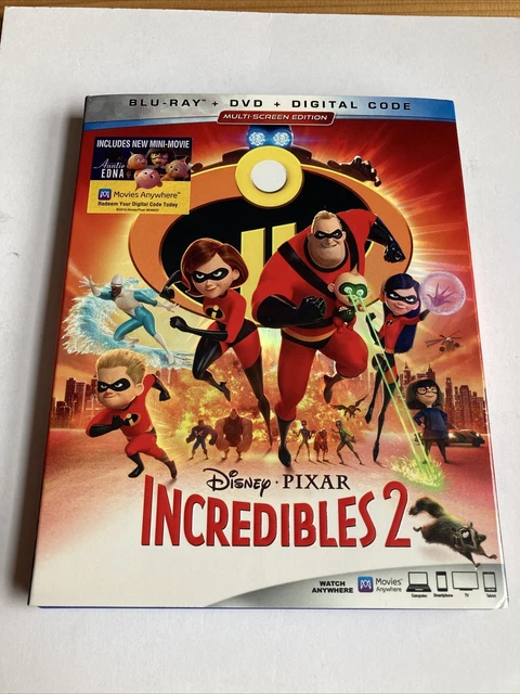 “INCREDIBLES 2” BLU-RAY/DVD Disney/Pixar mini movies deleted scenes ...