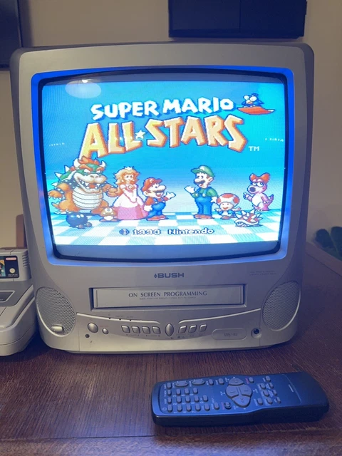 BUSH BTV18 BTV18SIL/VA 14" CRT TV Video Recorder Combo VCR VHS Gaming Retro £109.99 - PicClick UK