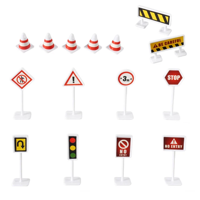6 SETS CIRCLE Traffic Sign Playthings Simulation Scene Toy Infant £12. ...