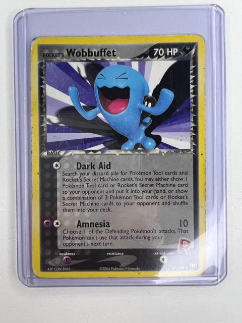 POKEMON CARD ROCKET’S Wobbuffet 47/109-Ex Team Rocket Return’s-Eng ...
