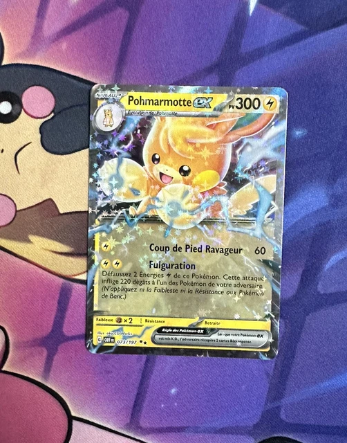 CARTE POKÉMON POHMARMOTTE EX 073/197 EV03 Flammes Obsidiennes FR NEUF ...