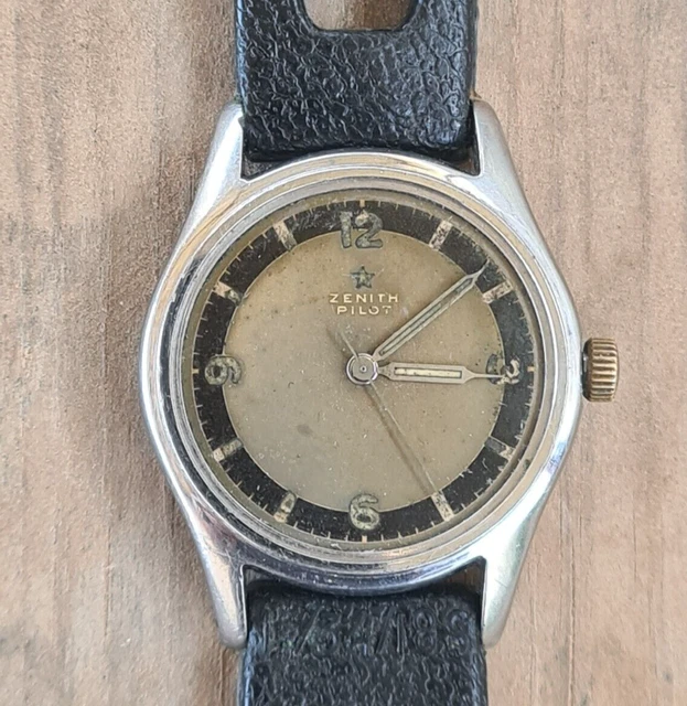 ZENITH PILOT Vintage Rare Military Watch EUR 551,77 - PicClick IT