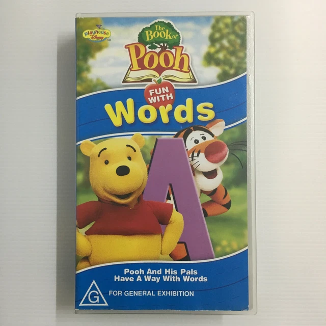 THE BOOK OF Pooh: Fun With Words VHS Video Tape Walt Disney Winnie ...