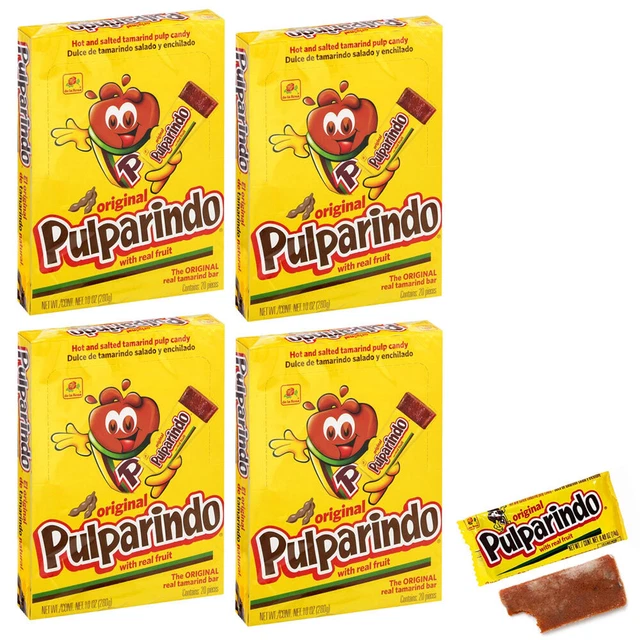4 PACK PULPARINDO ORIGINAL Flavor Mexican Candy Tamarindo Pulp Hot ...